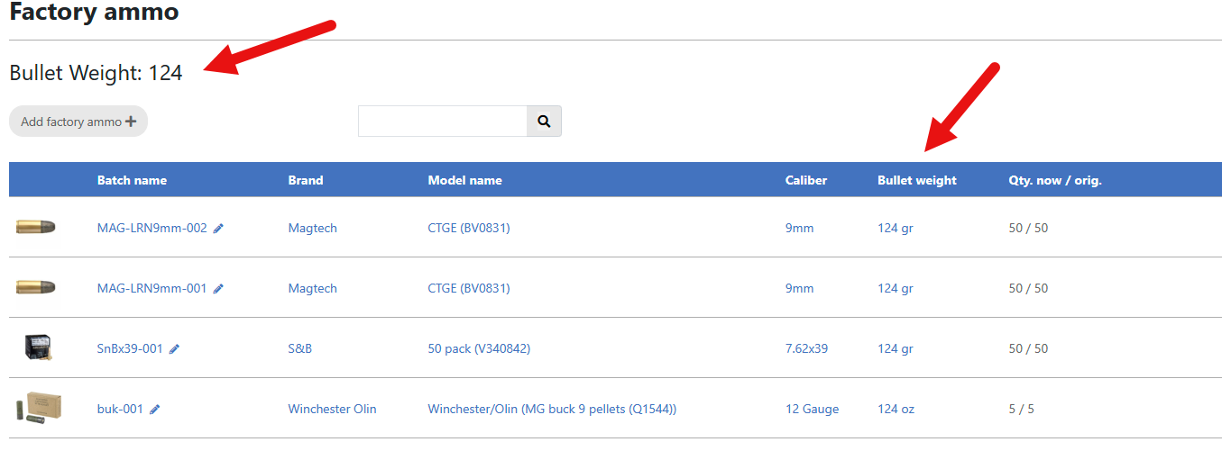 Feature: factory ammo management – Reloading Studio