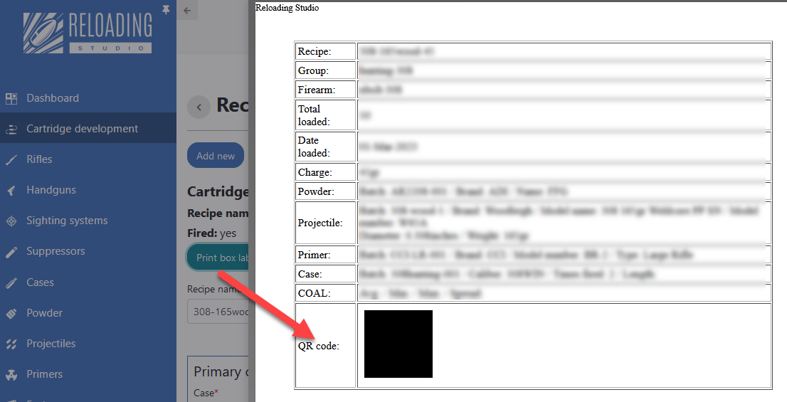 Feature: report QR code – Reloading Studio